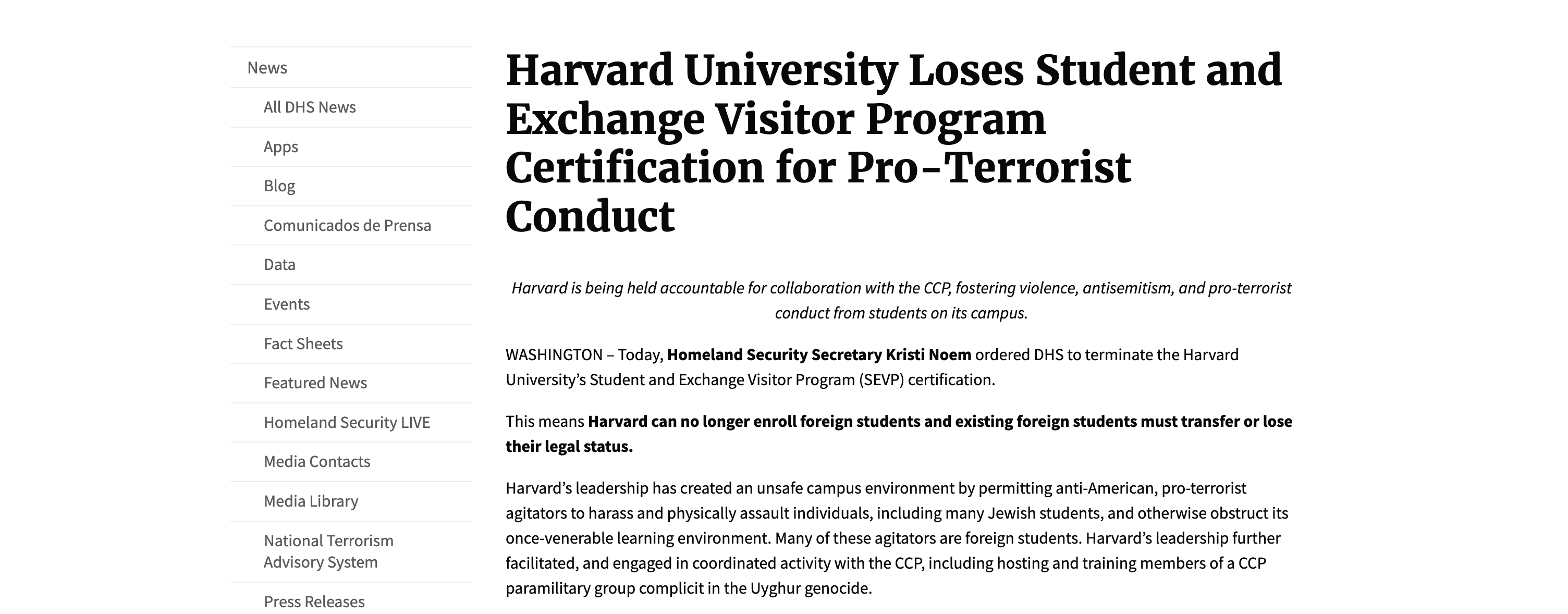 Harvard International Students Got Banned | 2025 Application